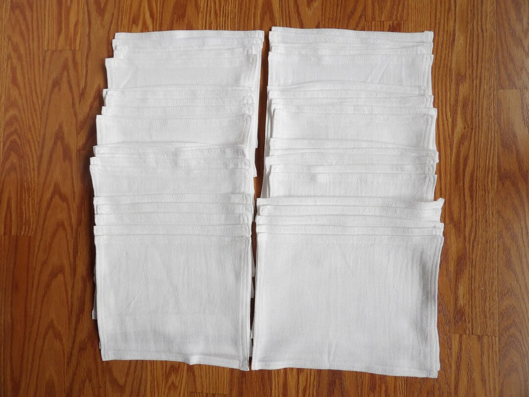 40 Flour Sack Napkins Flour Sack Hand Towels Eyeglasses Cleaning Cloths ...