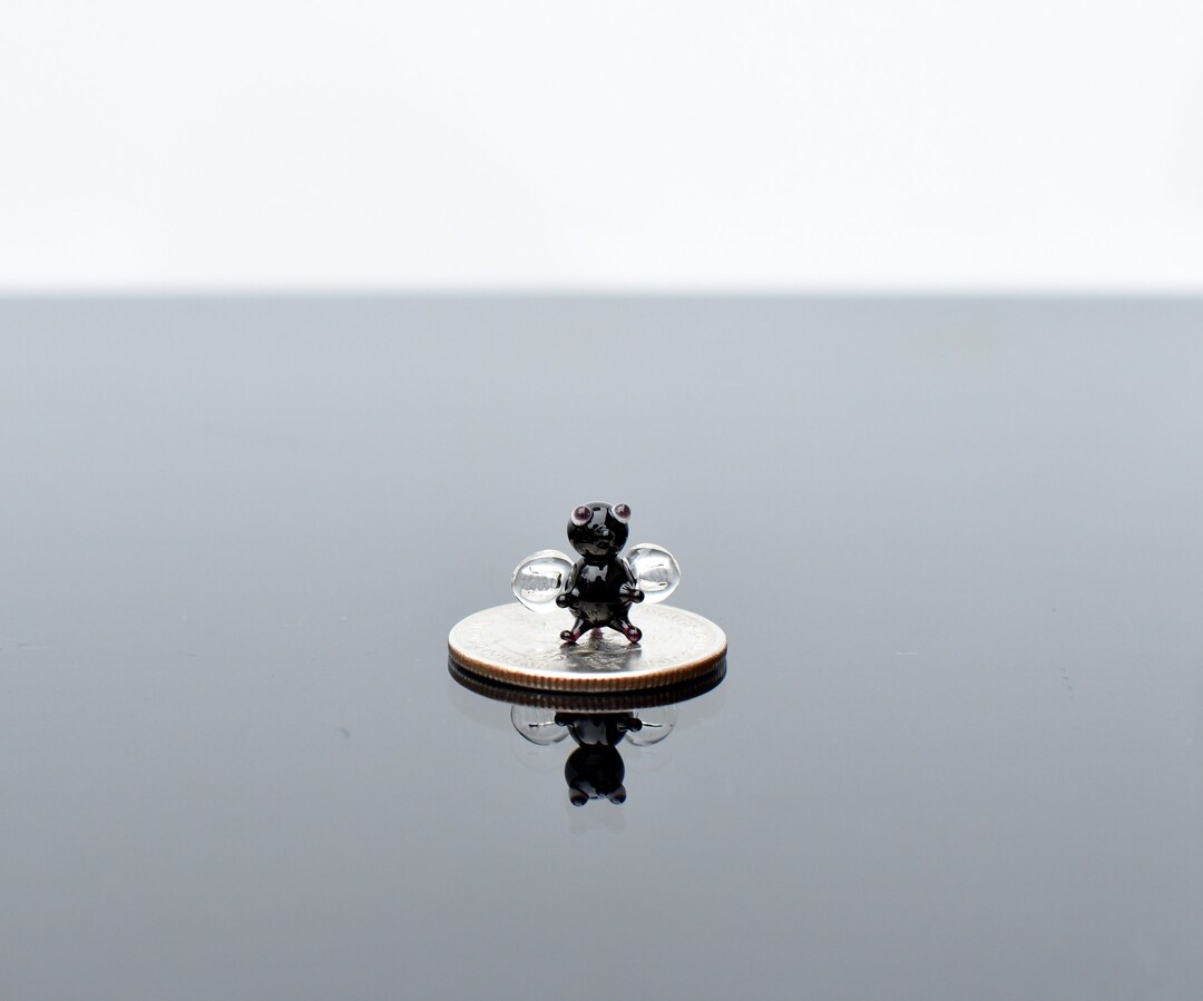 Worlds Smallest Glass Standing up Fly, Whimsical, Lamp Work Miniature ...