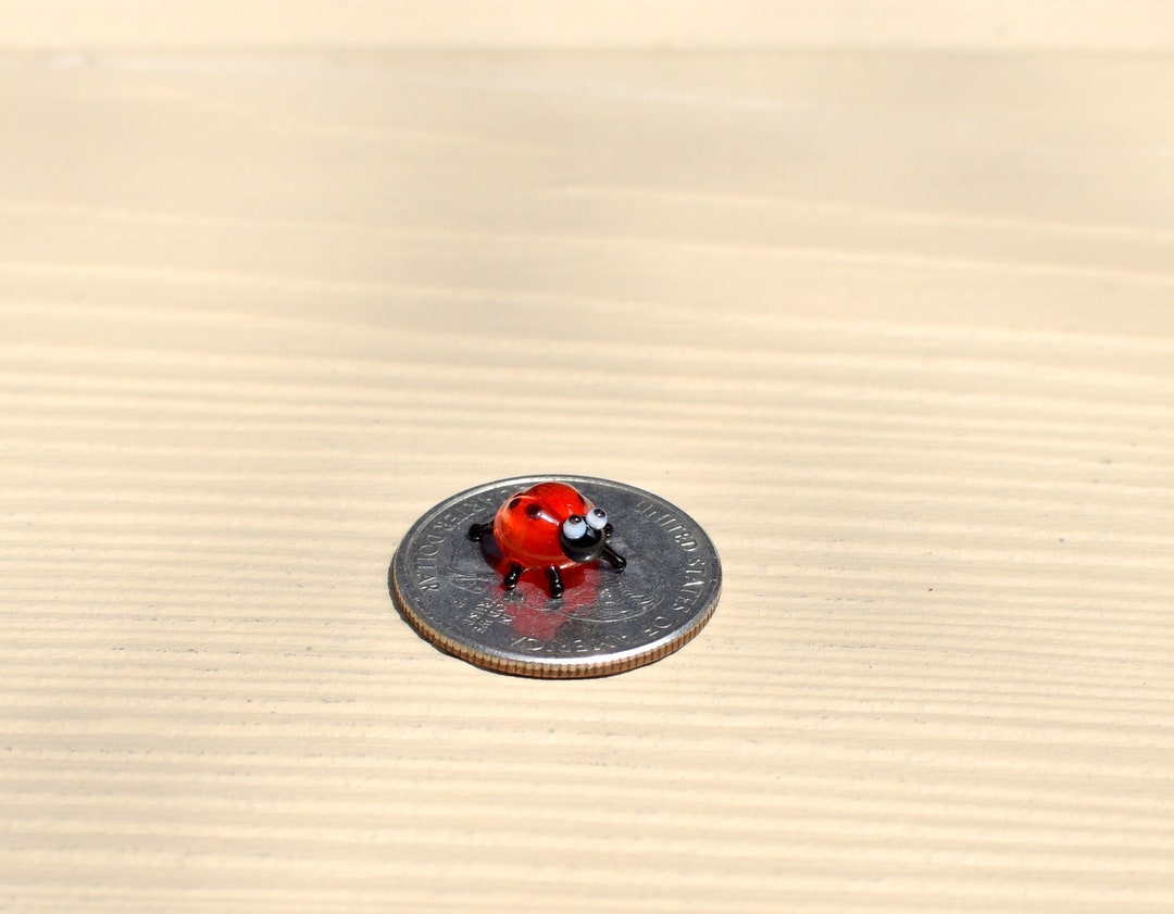 Worlds Smallest Glass Ladybug , Whimsical, Lamp Work Miniature ...