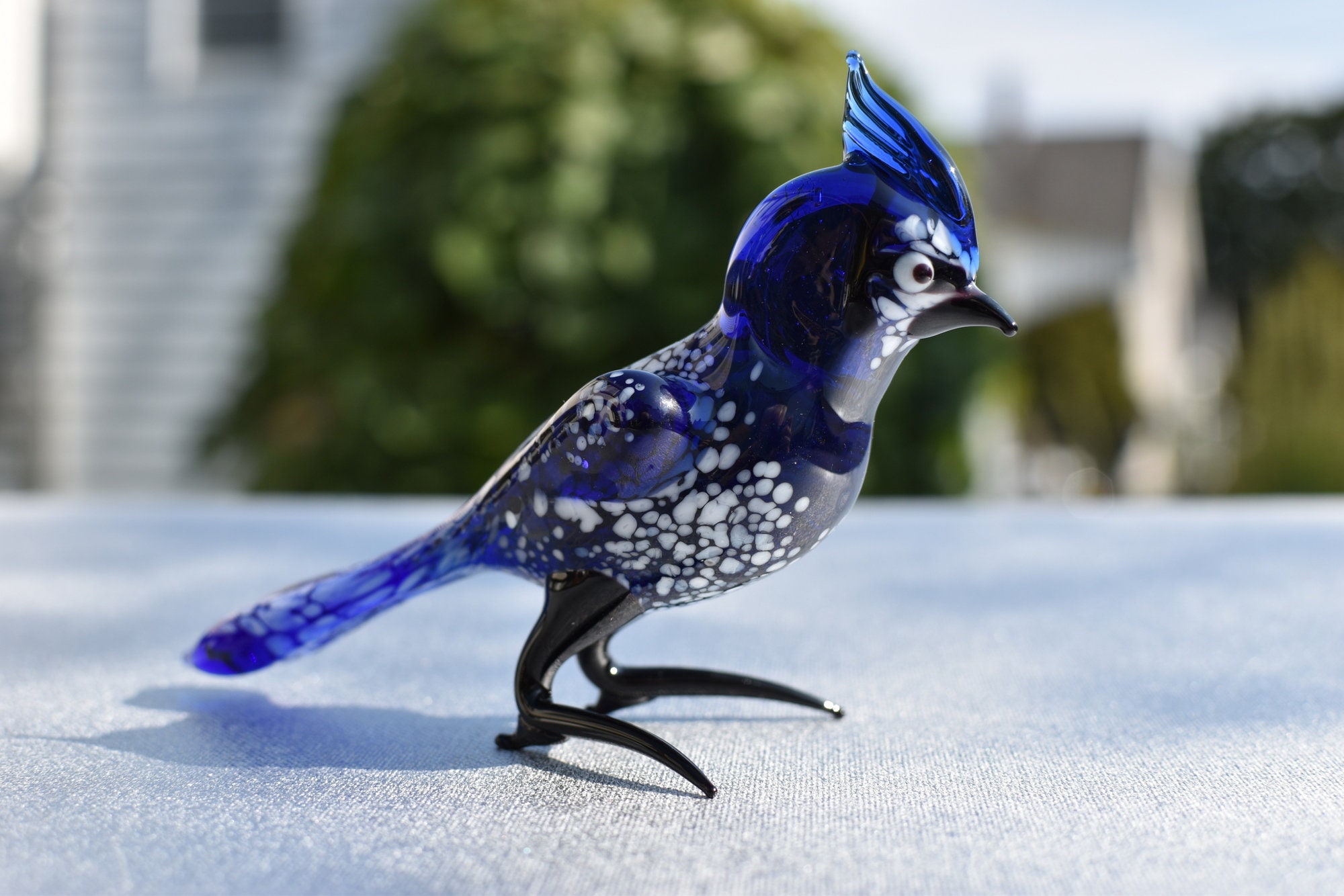Glass Blue Bird. Detailed Figurine With a Lot of Character and - Etsy