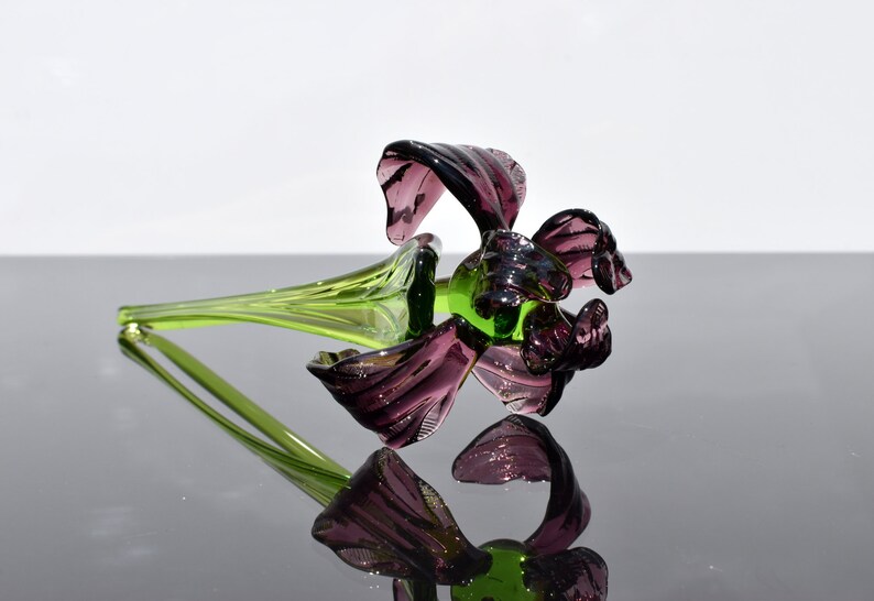 Beautiful Purple Glass Iris Flower. Excellent Addition to Your - Etsy