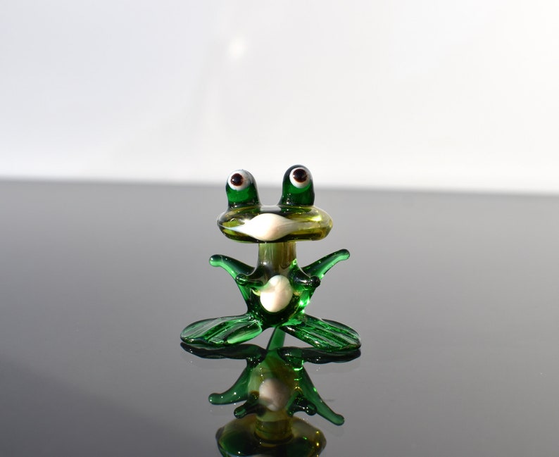 Cute Frog, Frog Gifts, Glass Frog, Glass Animal Figurines, Mini Glass ...
