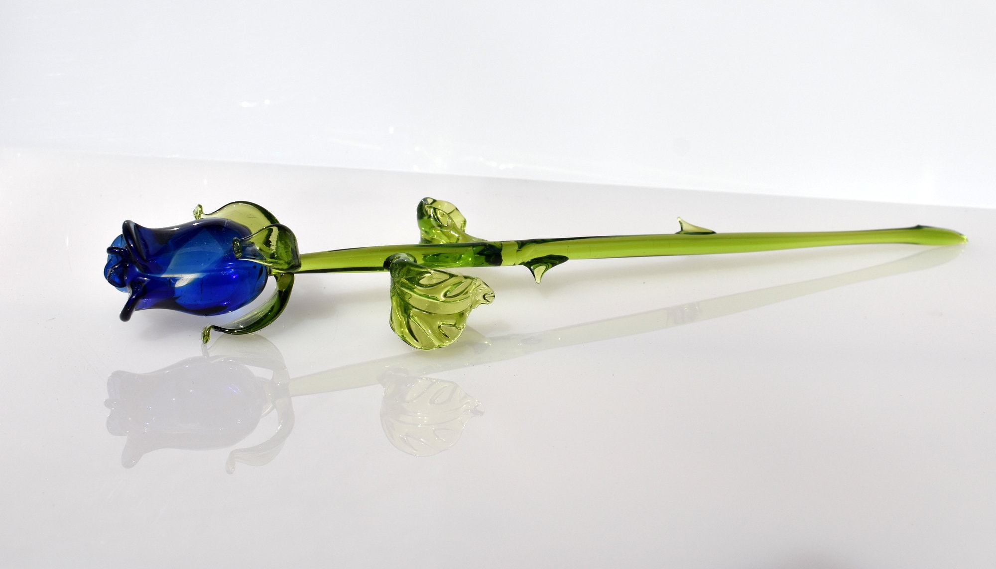 Beautiful Blue Glass Rose Flower. Excellent Addition to Your | Etsy