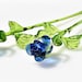 Beautiful Blue Glass Rose Flower. Excellent Addition to Your Glass ...