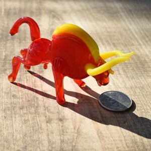 Elegant Glass Red Bull. Detailed Figurine With a Lot of Character ...