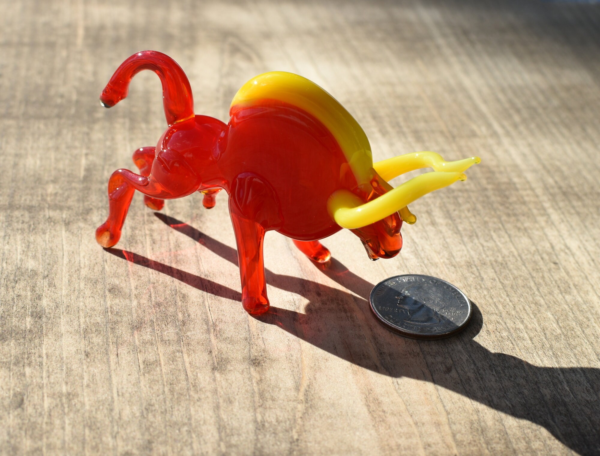 Elegant Glass Red Bull. Detailed Figurine With a Lot of - Etsy