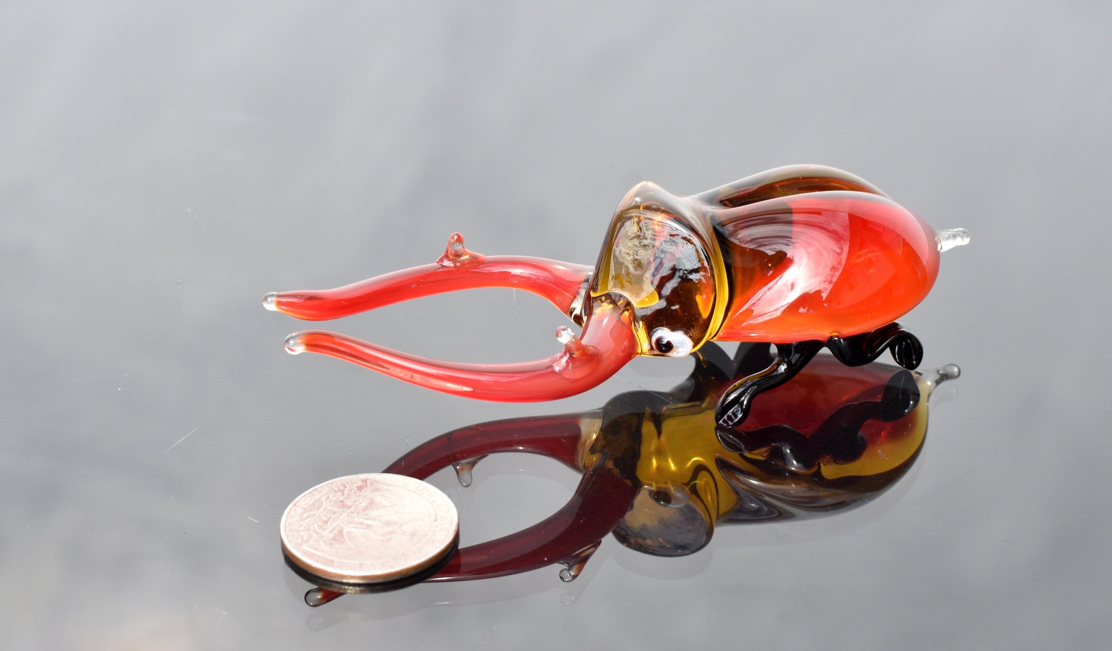 Beautiful Glass Stag Beetle. Detailed Figurine With a Lot of ...
