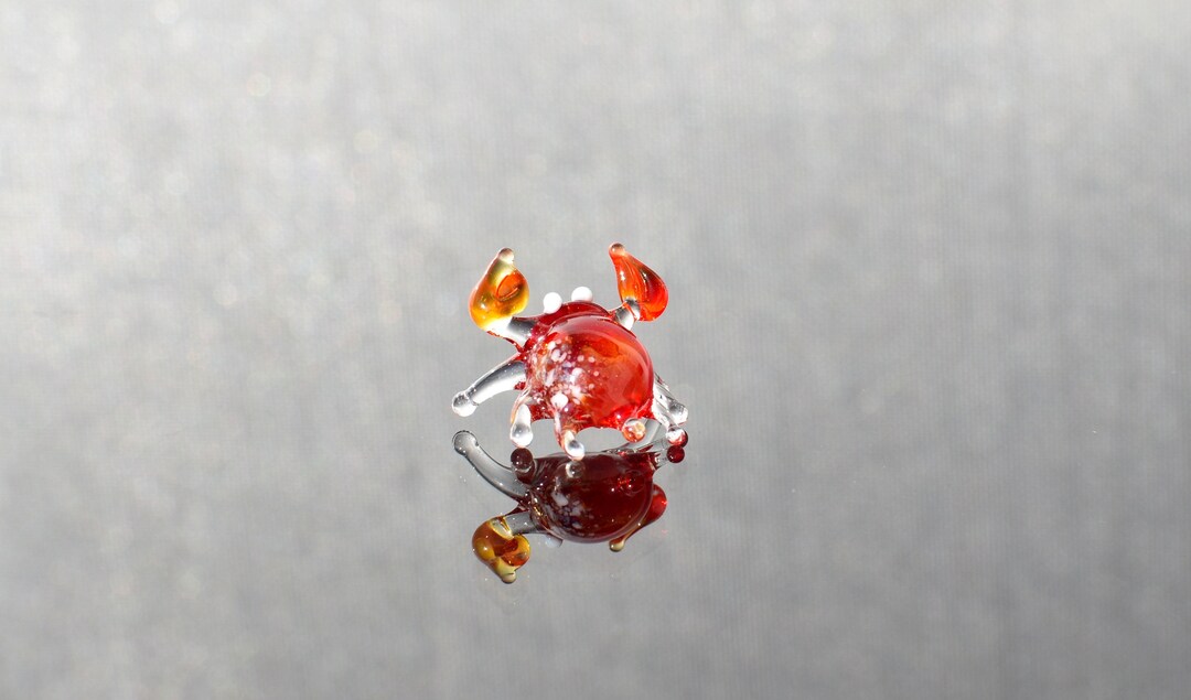 Worlds Smallest Glass Tiny Crab, Whimsical, Lamp Work Miniature ...