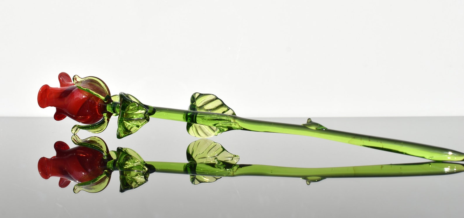 Beautiful Red Glass Rose Flower. Excellent Addition to Your - Etsy