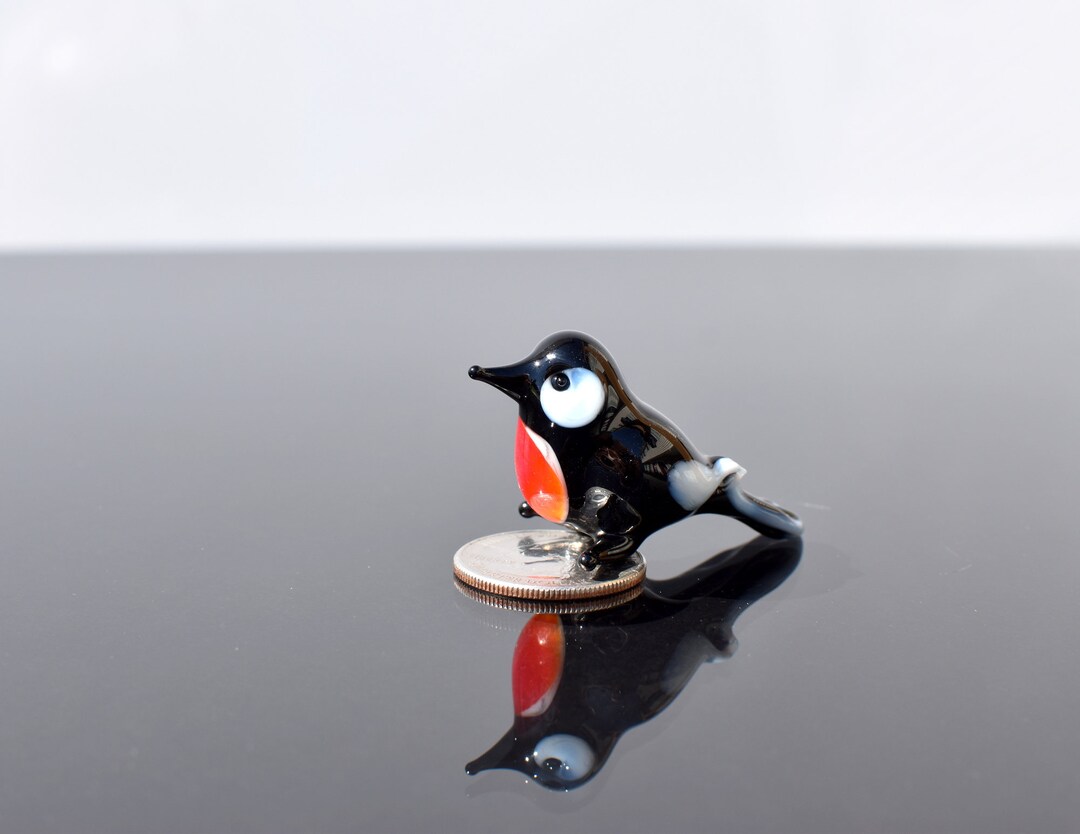 Cute Glass Robin Bird, Whimsical, Lamp Work Miniature Character From ...