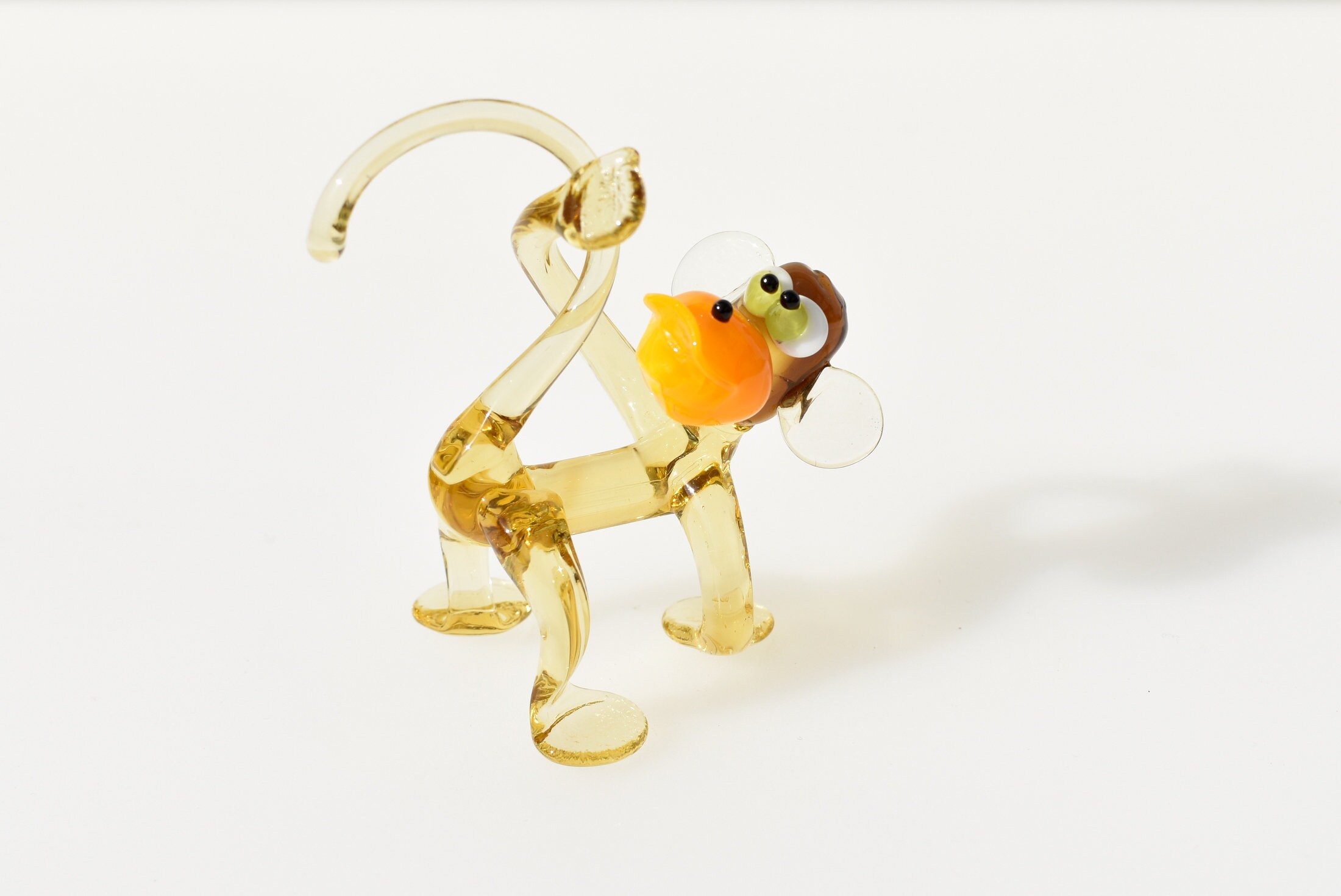 Cute Glass Monkey. Whimsical Figurine With a Lot of Character - Etsy