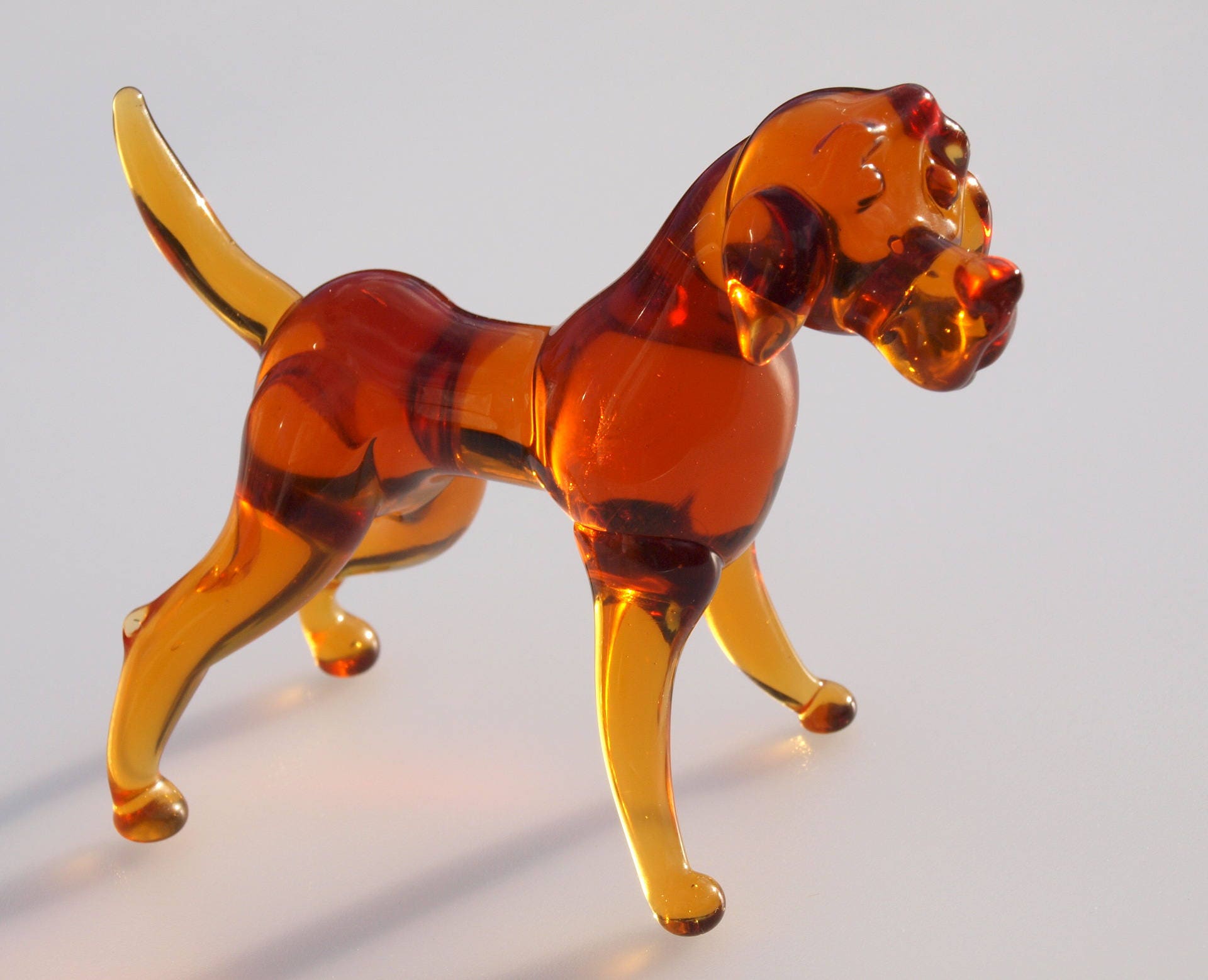 Color Glass Labrador Figurine.Dog Figurine Glass.Figure miniature.glass ...