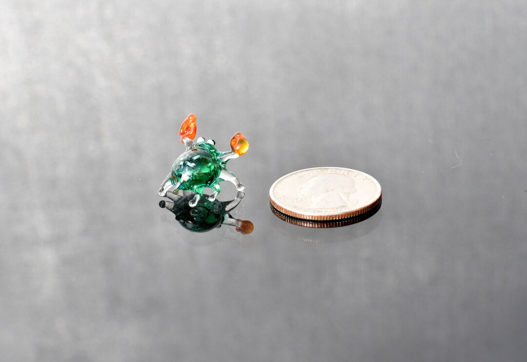 Worlds Smallest Glass Tiny Crab, Whimsical, Lamp Work Miniature ...