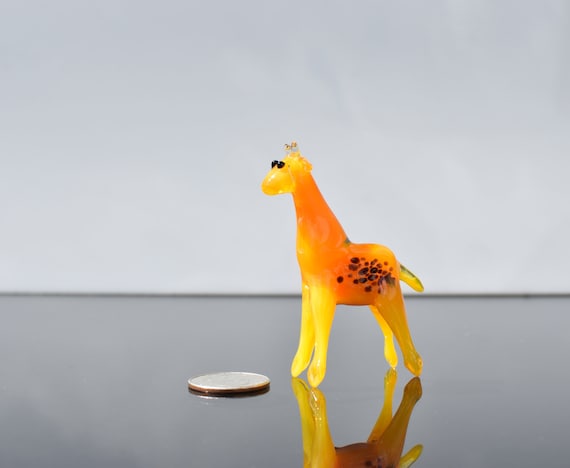 Cute Glass Giraffe. Whimsical Figurine With a Lot of Character - Etsy