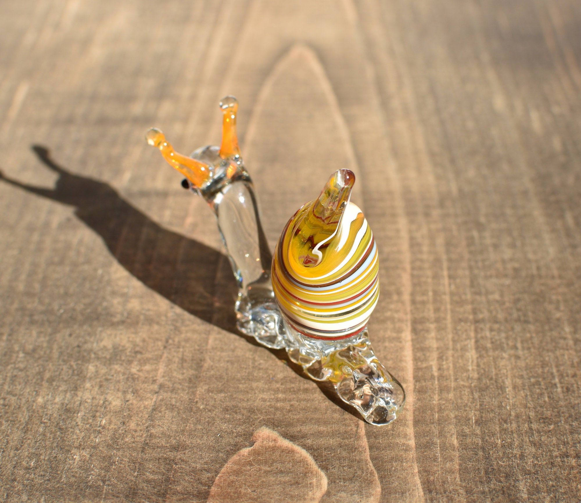 Great Gift, whimsical snail from Glass Menagerie Cute Glass Snail Flame ...