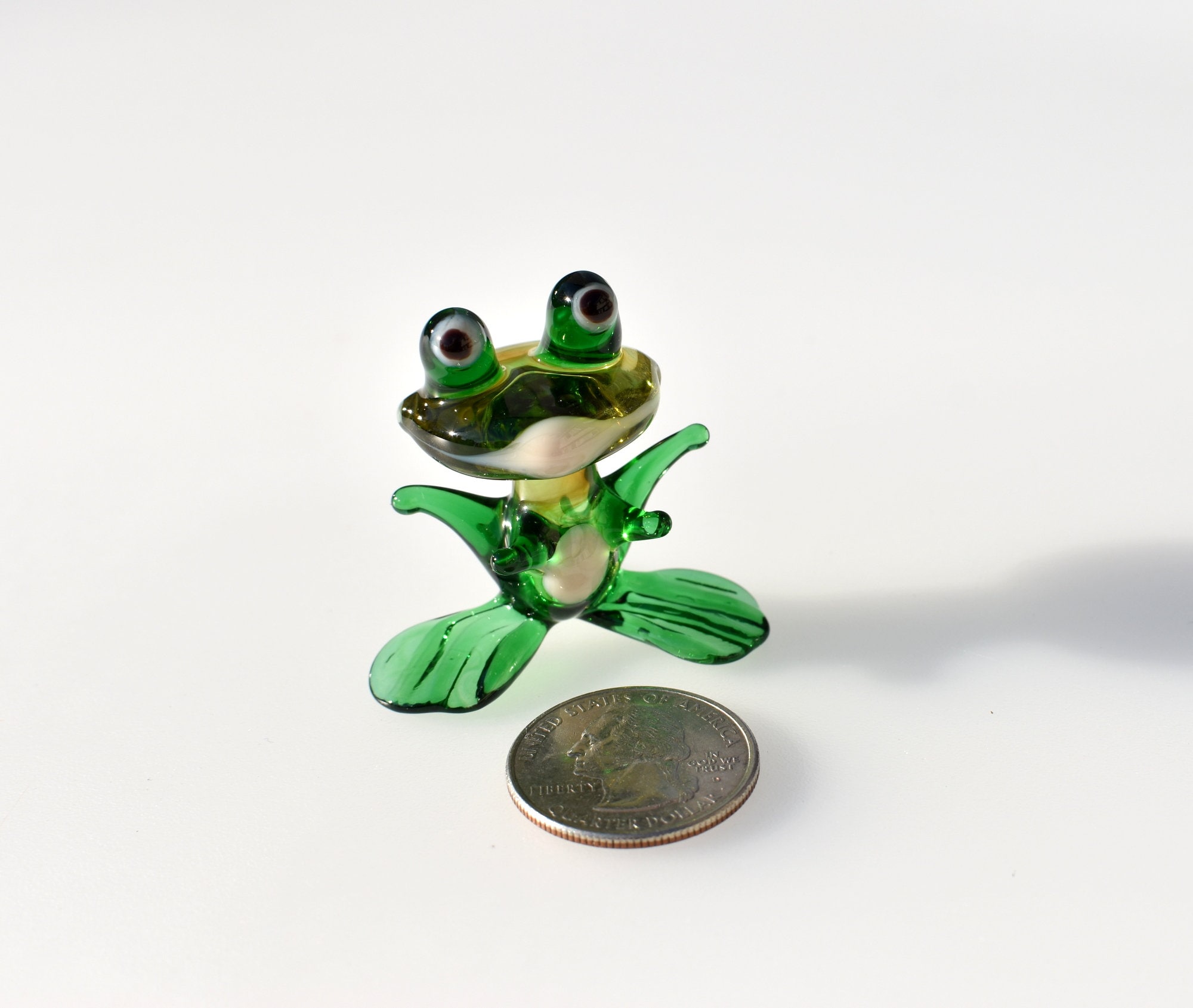 Cute Frog, Frog Gifts, Glass Frog, Glass Animal Figurines, Mini Glass ...