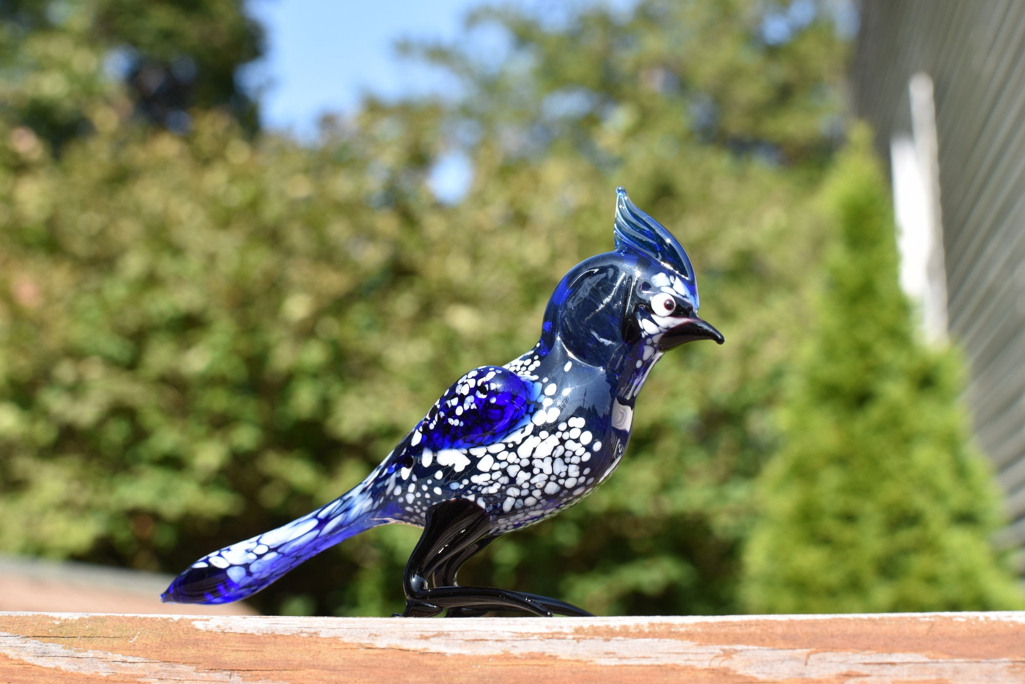 Glass Blue Bird. Detailed Figurine With a Lot of Character and - Etsy