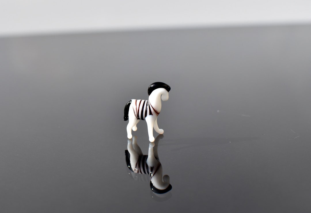 World Smallest Cute Glass Zebra, Whimsical, Lamp Work Miniature ...