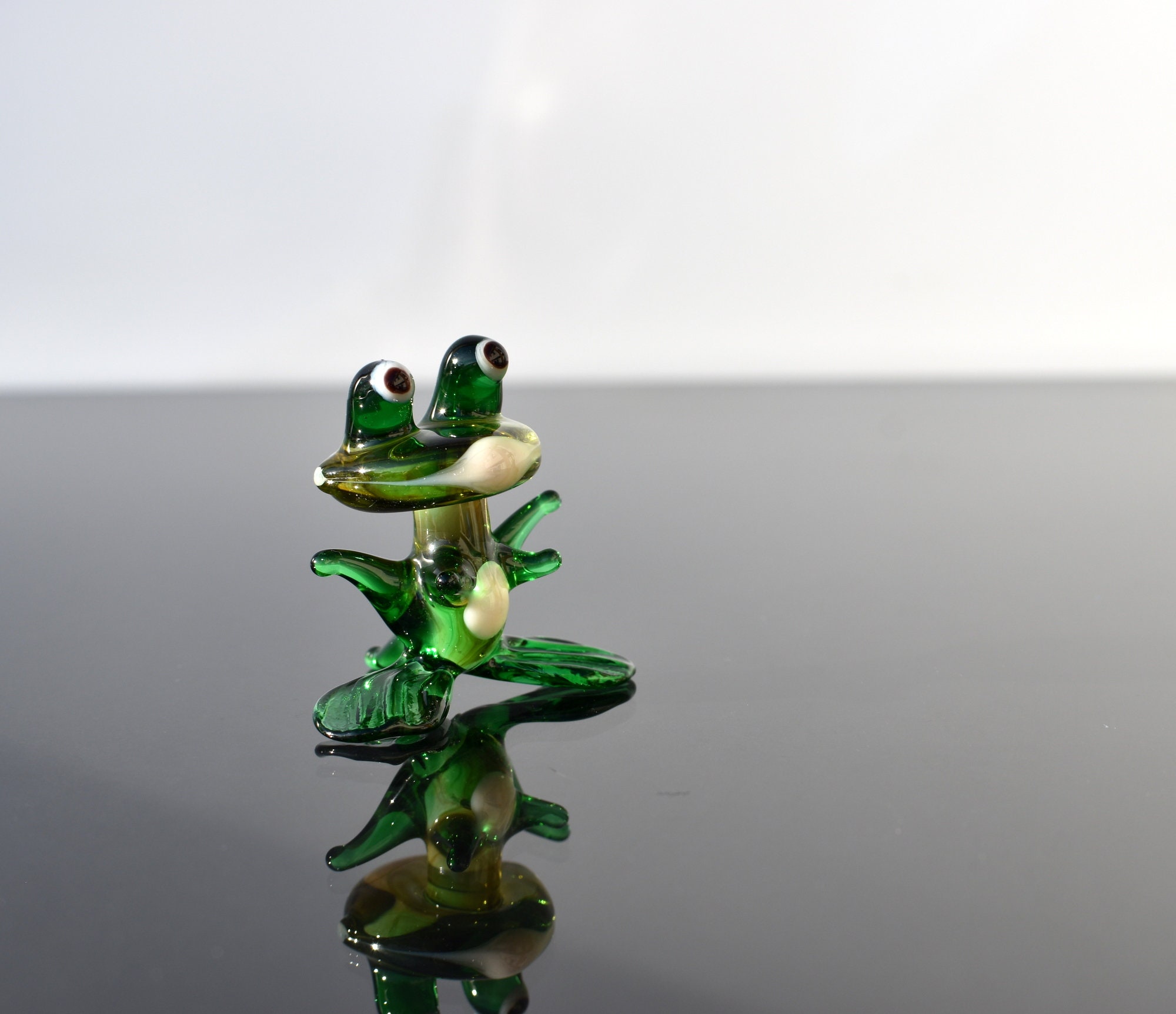 Cute Frog, Frog Gifts, Glass Frog, Glass Animal Figurines, Mini Glass ...