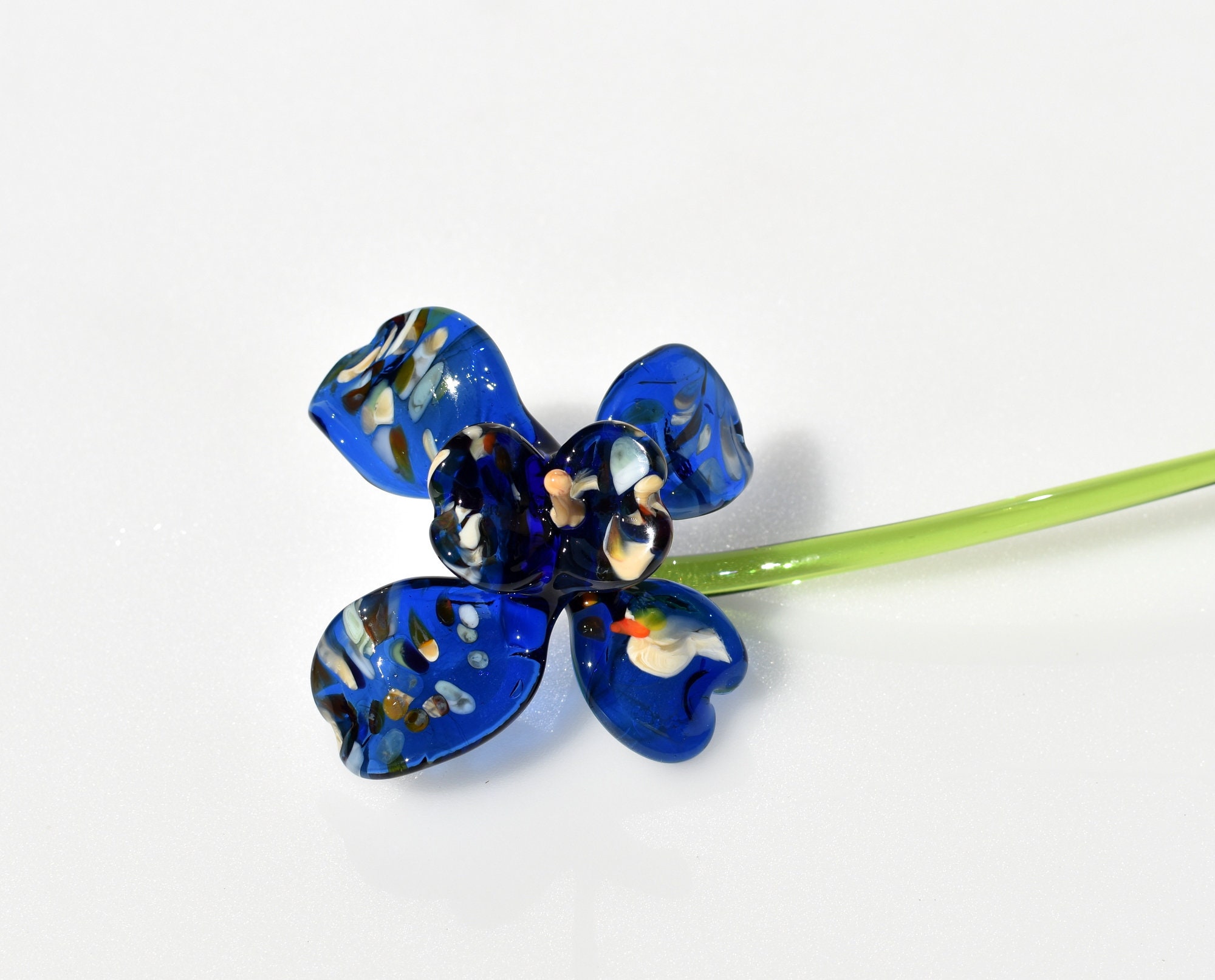 Beautiful Blue Glass Orchid Flower. Excellent Addition to Your - Etsy