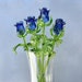 Beautiful Blue Glass Rose Flower. Excellent Addition to Your Glass ...