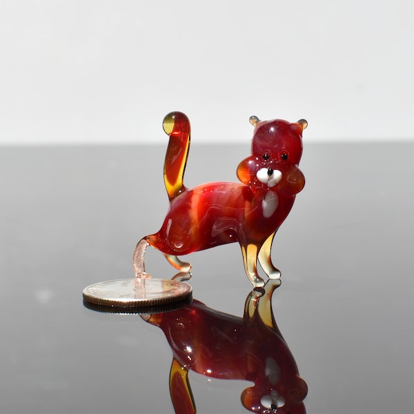 Glass Cat Figurine - Etsy
