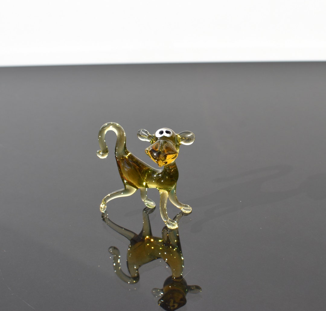 Cute Glass Monkey, Collectible Decorative Figurine, Glass Menagerie ...