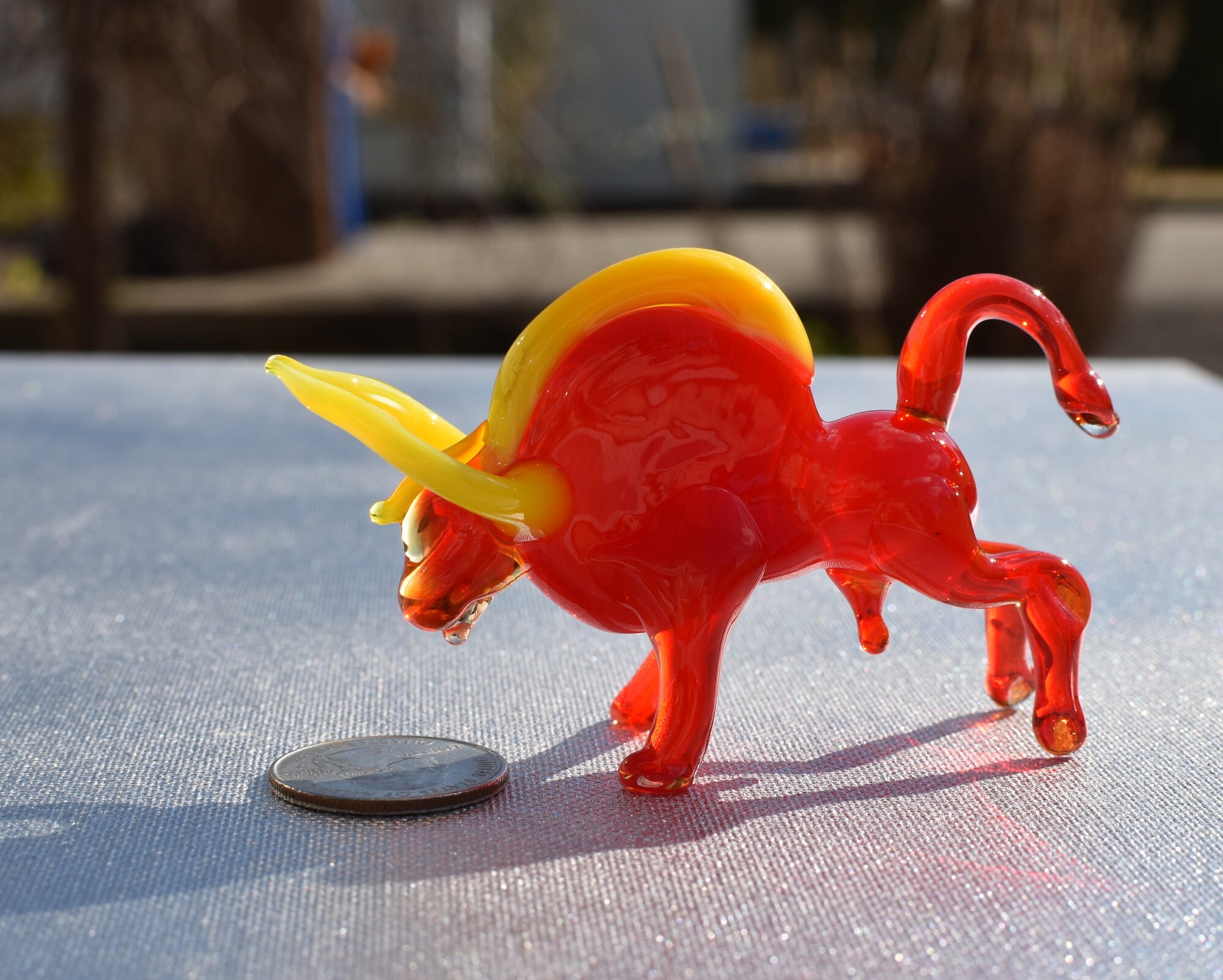 Elegant Glass Red Bull. Detailed Figurine With a Lot of - Etsy