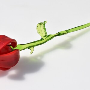 Glass Red Rose Flower. Excellent Addition to Your Glass Collection ...