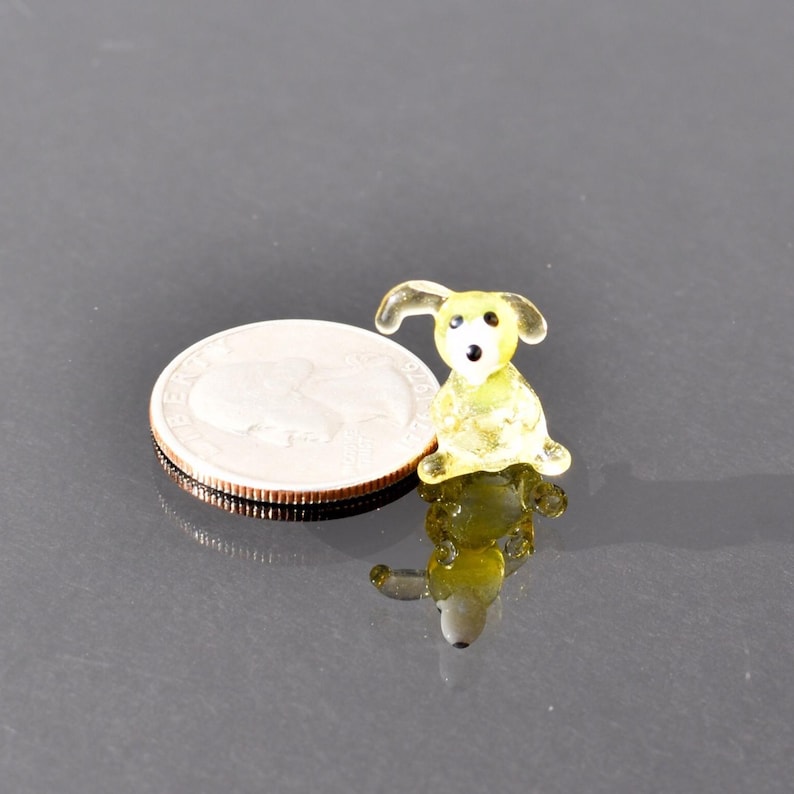Mini Dog Figurine, Tiny Glass Animals, Puppy Dog Figurine, Dog ...