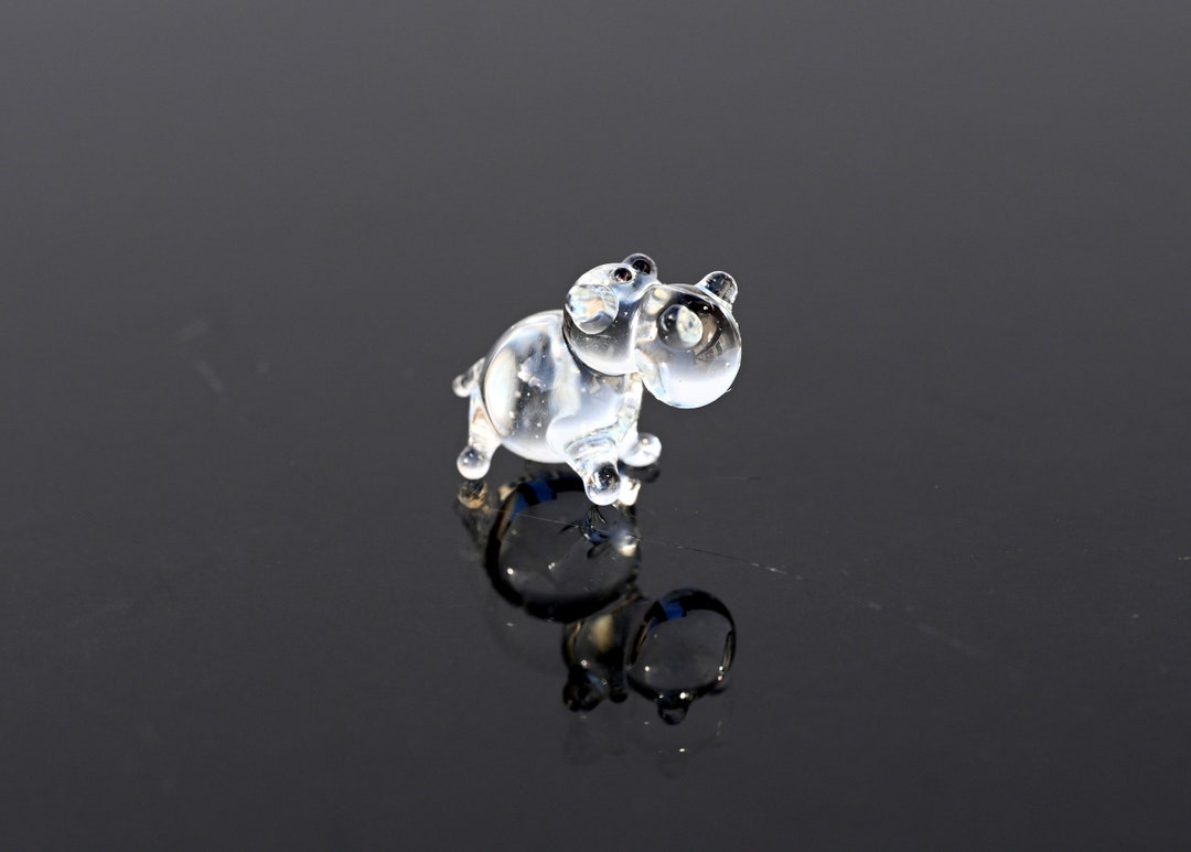 World's Smallest Glass Hippopotamus, Whimsical, Lamp Work Miniature ...