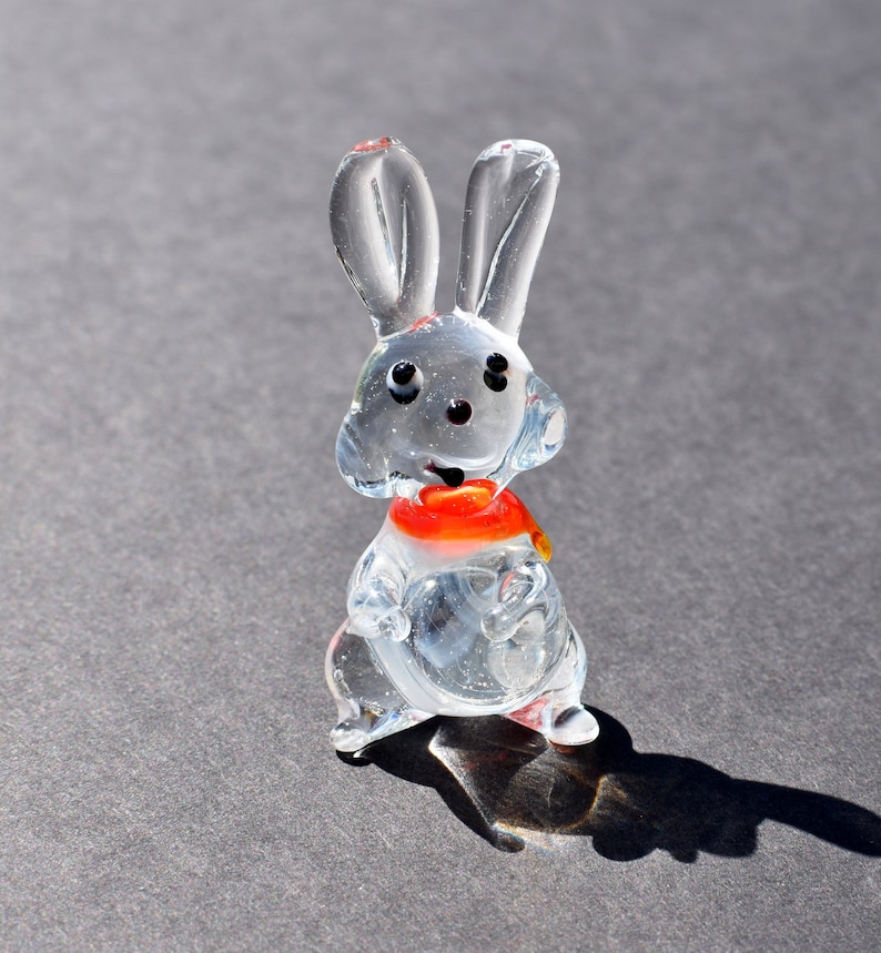 Cute Glass Bunny. Whimsical Figurine Lot of Character and - Etsy