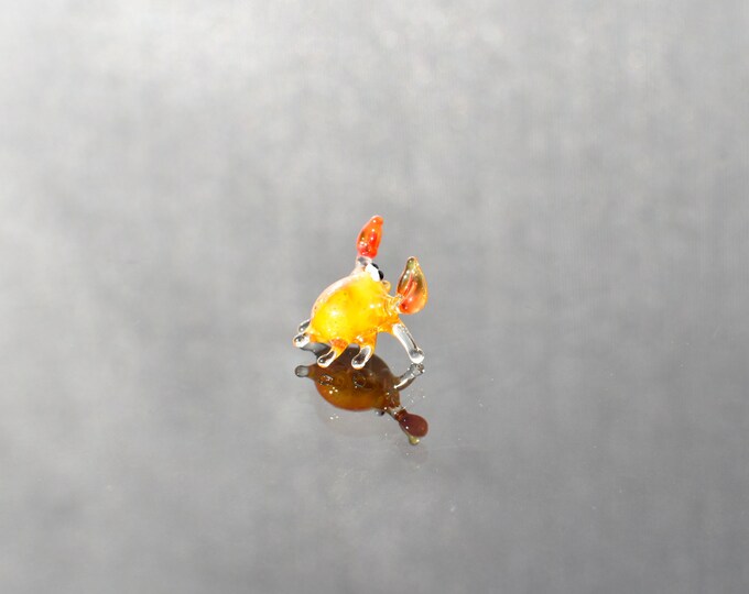 Worlds Smallest Glass Tiny Crab, Whimsical, Lamp Work Miniature ...