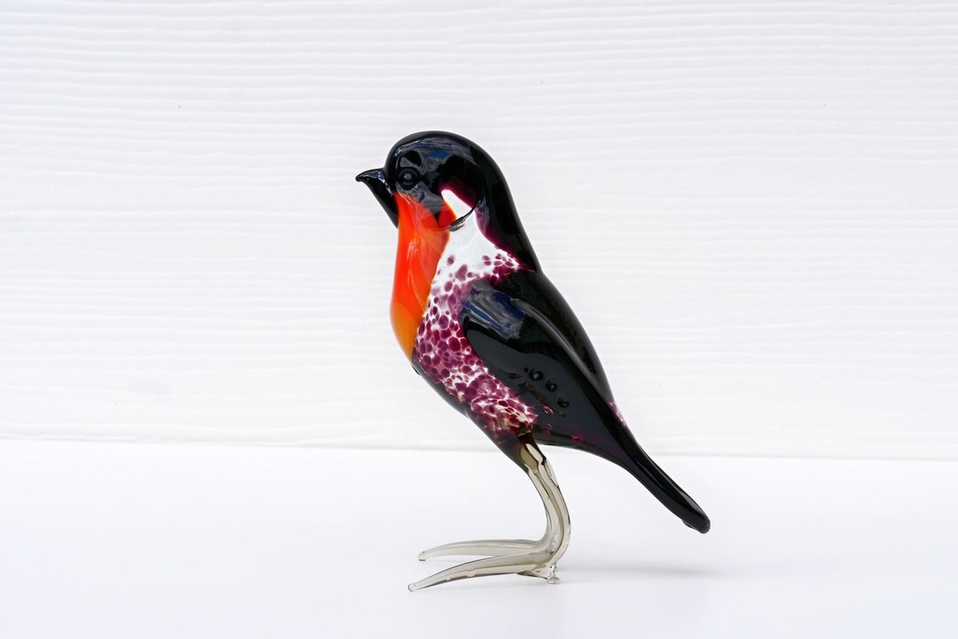 Gorgeous Glass House Finch Bird. Detailed Figurine With Much ...