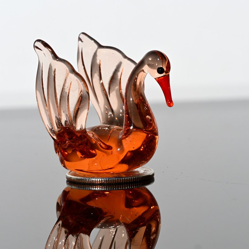 Glass Swan - Etsy
