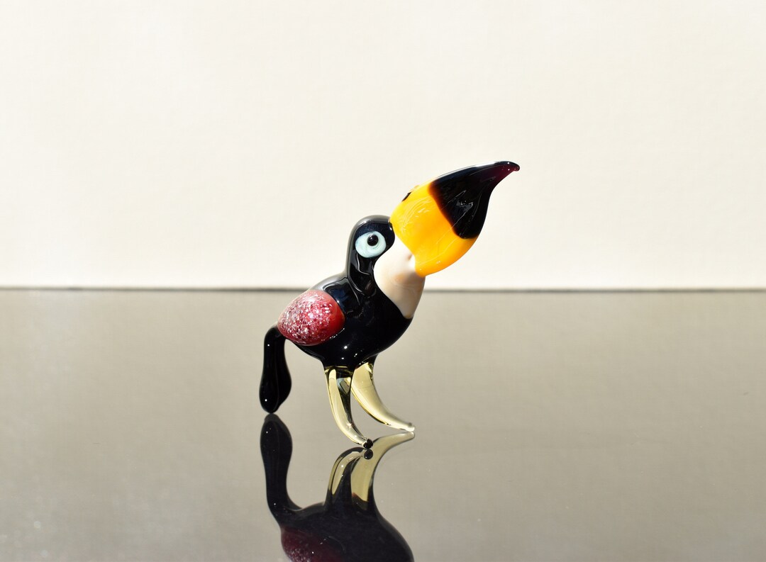 Cute Glass Toucan. Whimsical Figurine; Lot of Character and Personality ...