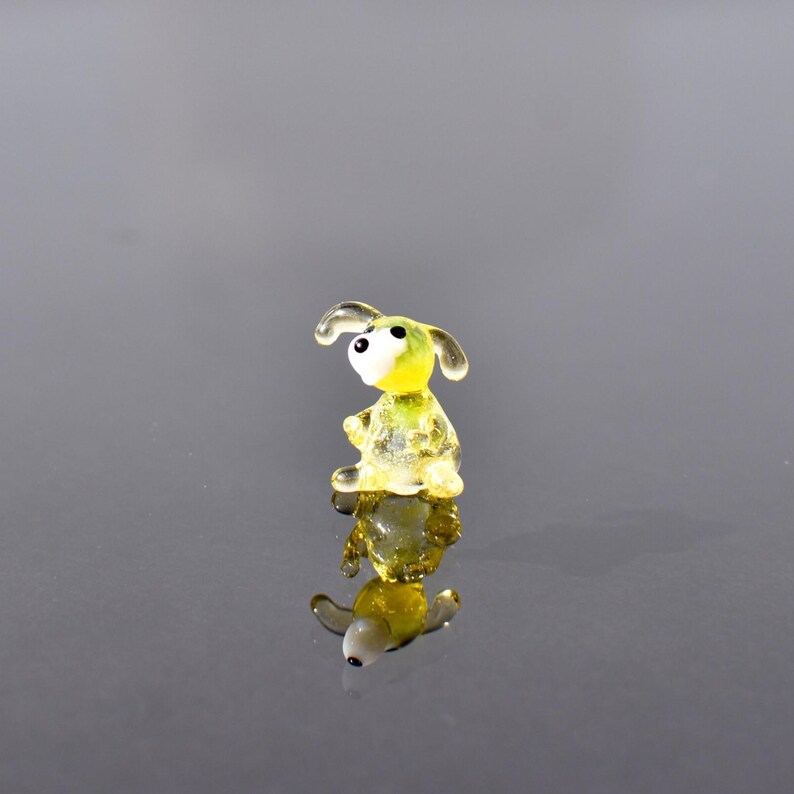 Mini Dog Figurine, Tiny Glass Animals, Puppy Dog Figurine, Dog ...