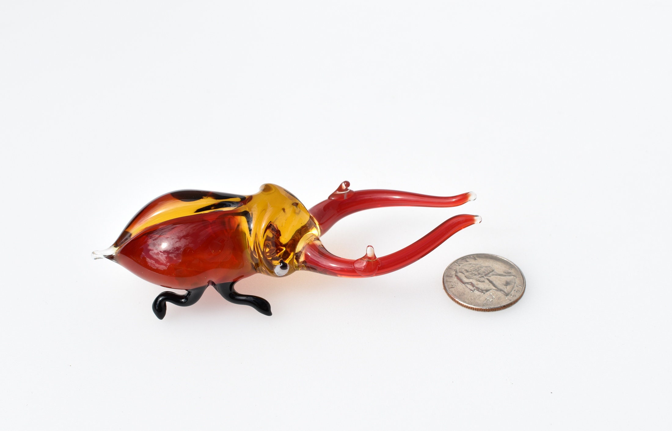 Beautiful Glass Stag Beetle. Detailed Figurine With a Lot of ...