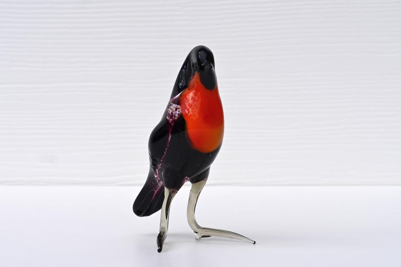 Gorgeous Glass House Finch Bird. Detailed Figurine With Much ...