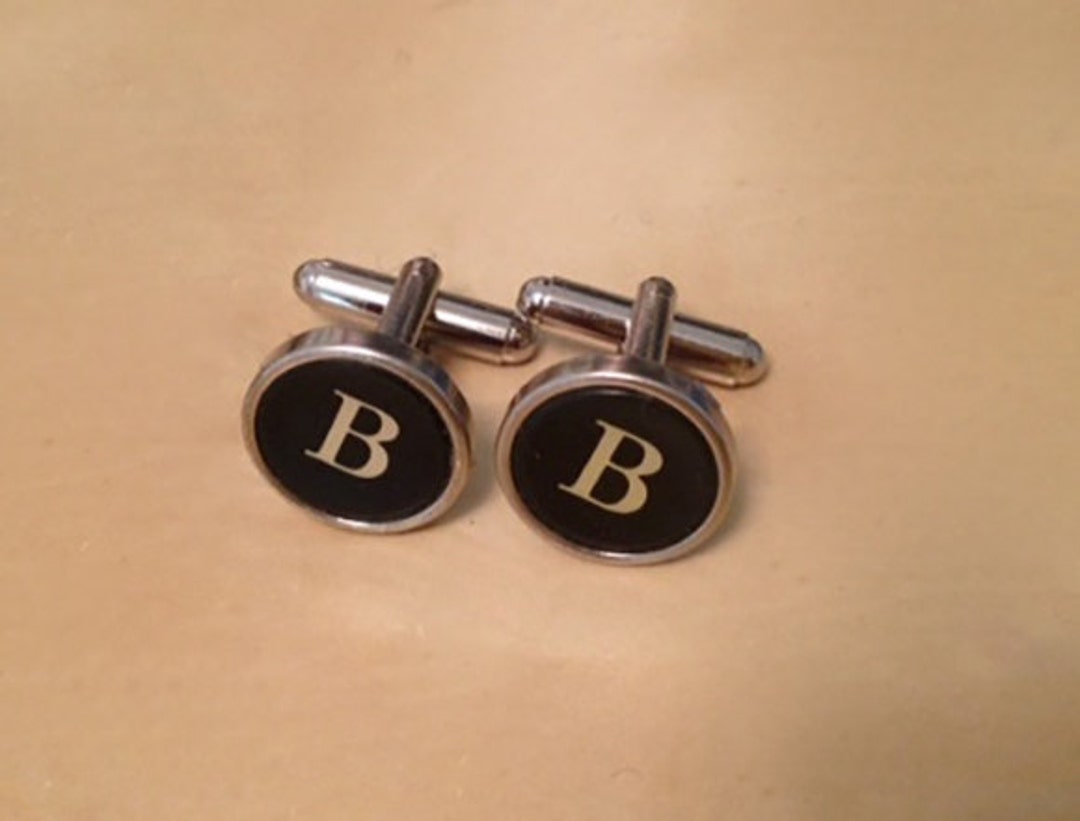 Letter Initial B Typewriter Key Jewelry Cufflinks. NO GLUE! Real! Great ...