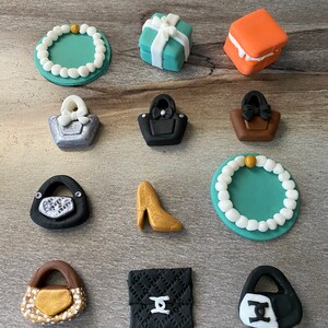 Fondant Handbag, Fashion, Pearl Cupcake Topper - Etsy