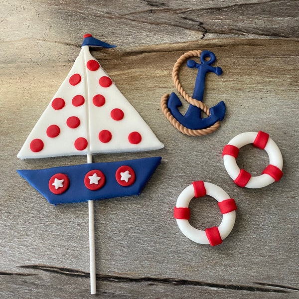 Anchor Cake Topper - Etsy