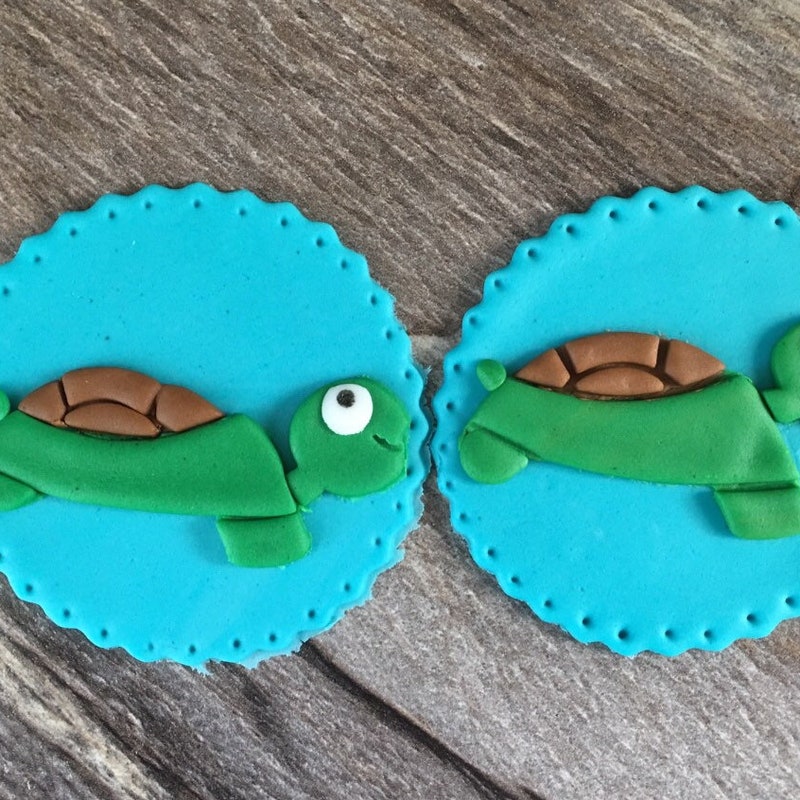 Edible Cupcake Topper Turtle - Etsy