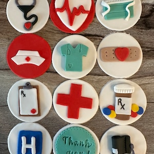 Nurse Cupcake Toppers - Etsy
