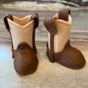 Two Tone Brown Fondant Boots - Etsy