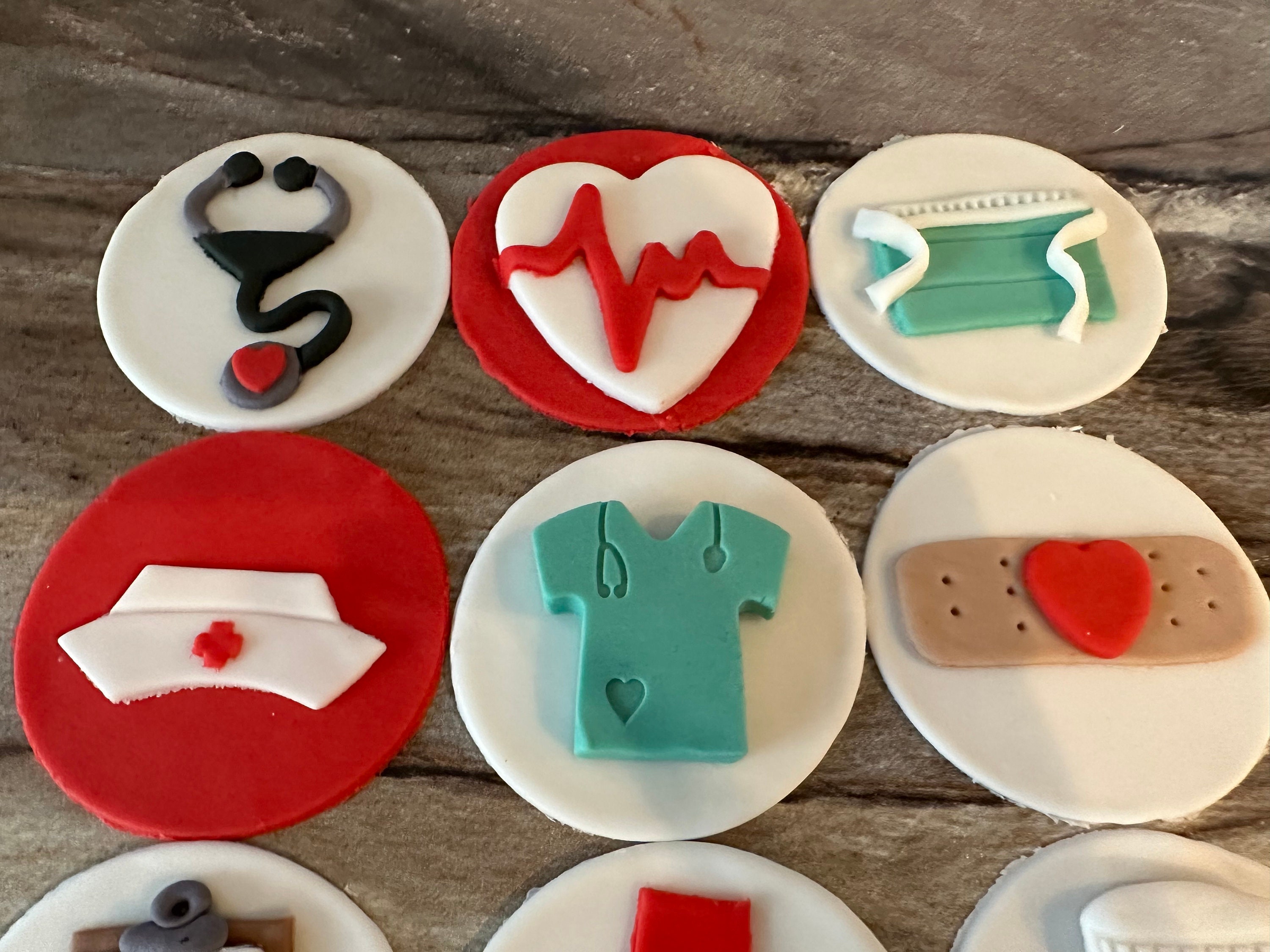 Nurse Cupcake Toppers - Etsy