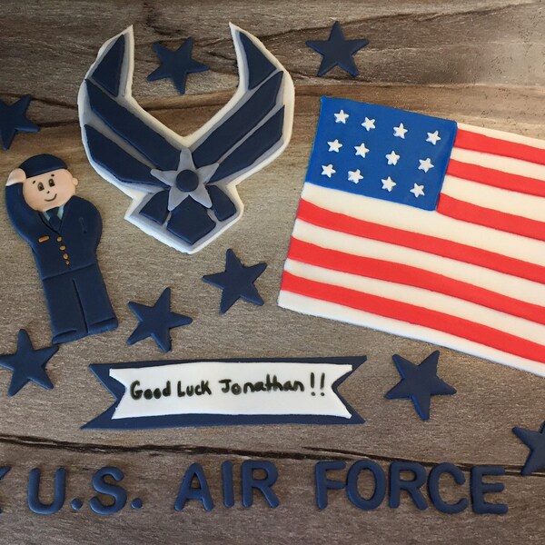 Airforce Cake Topper - Etsy