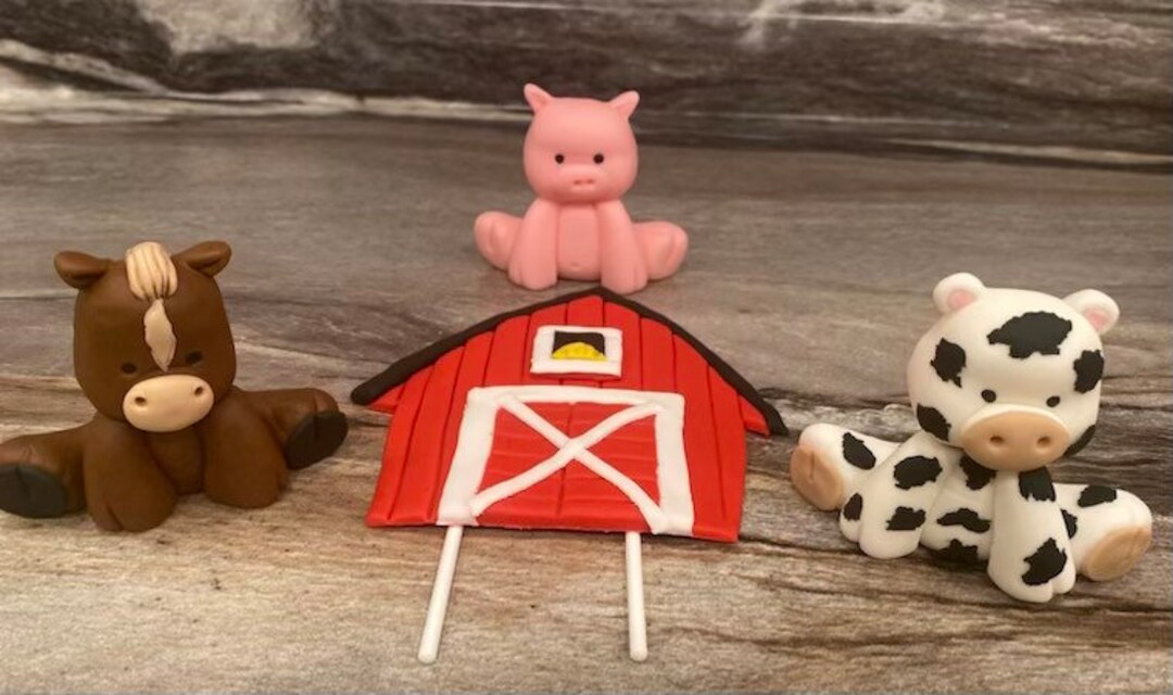 Farm Cake Topper Set - Etsy