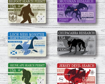 Bigfoot Search Permit 2x3.5 Wallet-sized Metal Card - Etsy
