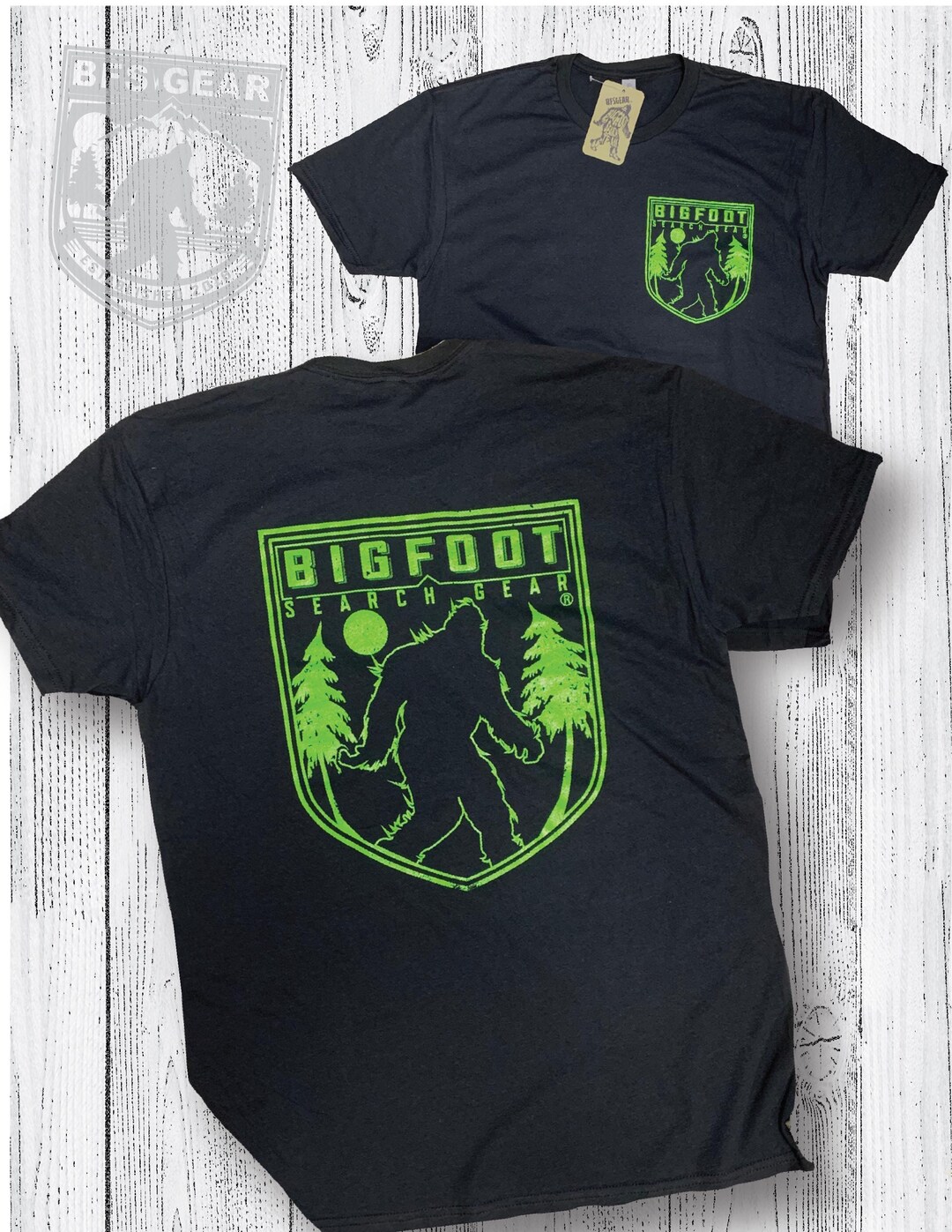 Bigfoot Search Gear Artist Designed Original Brand the Badge Glow in ...